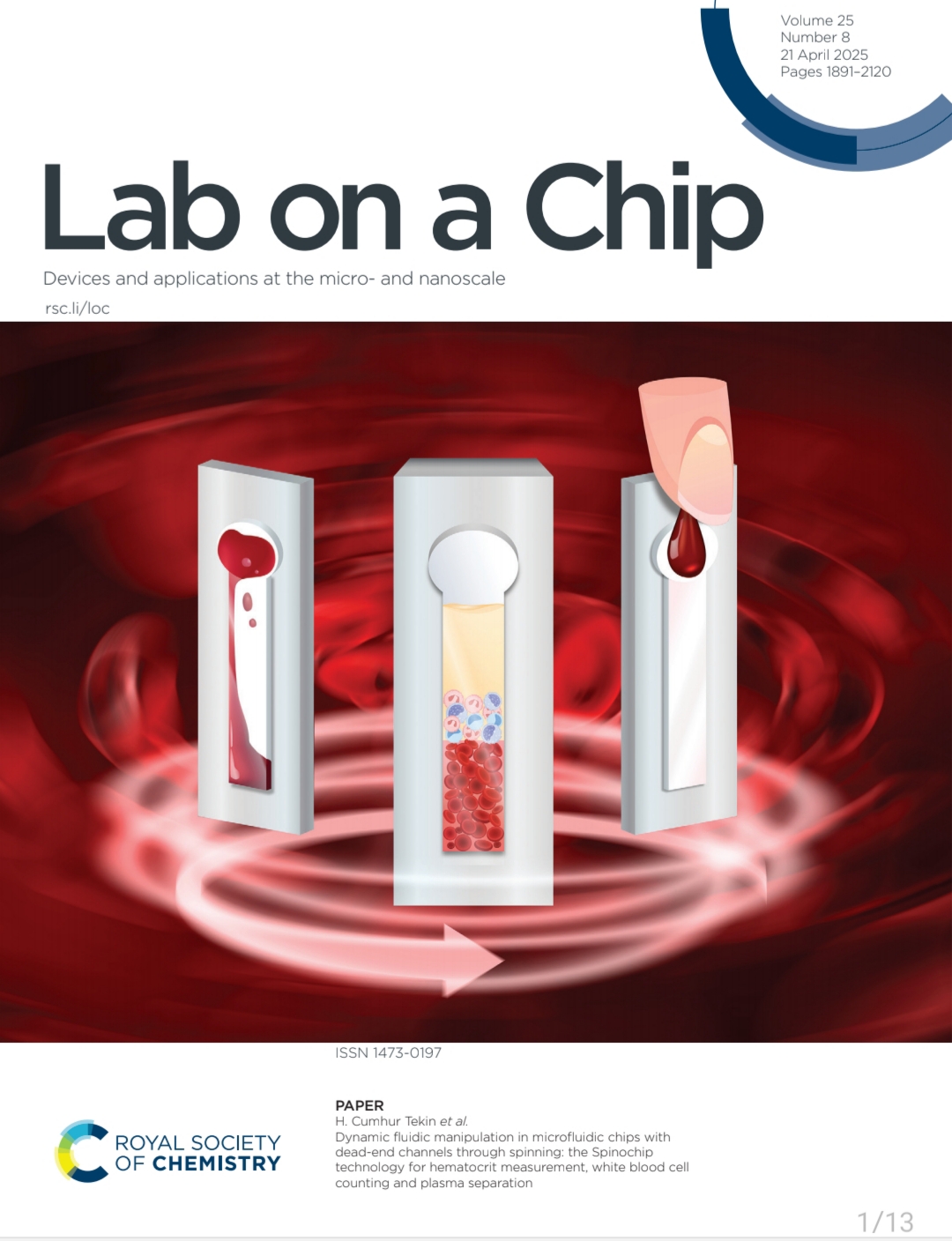 Doç. Dr. Hüseyin Cumhur Tekin’in Makalesi Lab on a Chip Dergisinde ...